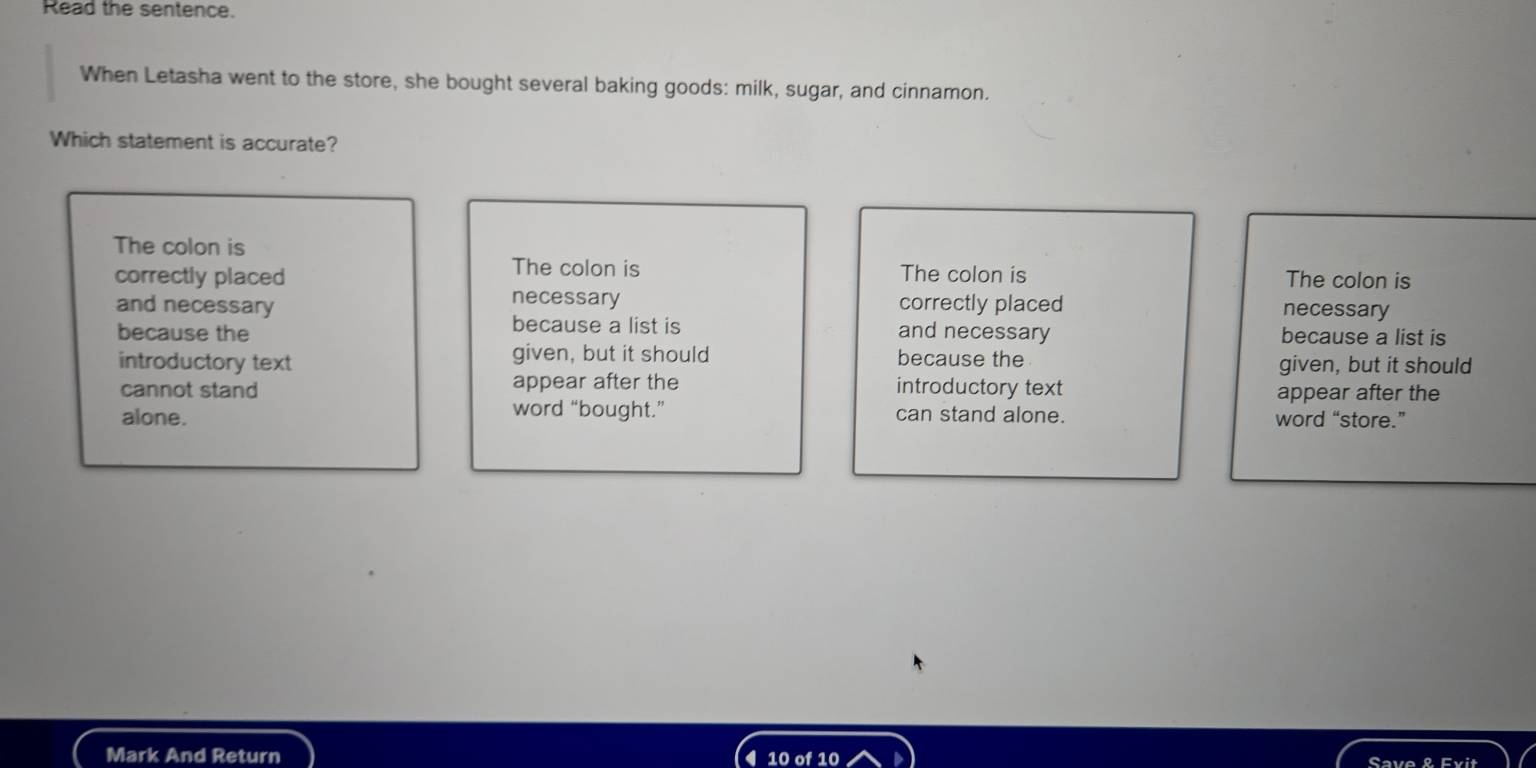 Solved: Read the sentence. When Letasha went to the store, she bought ...