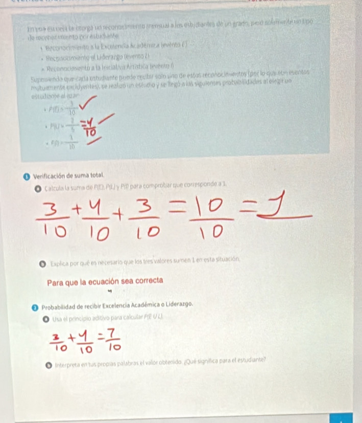 Resuelto:En una estuela se ótorga un reconosimento mensual a los ...
