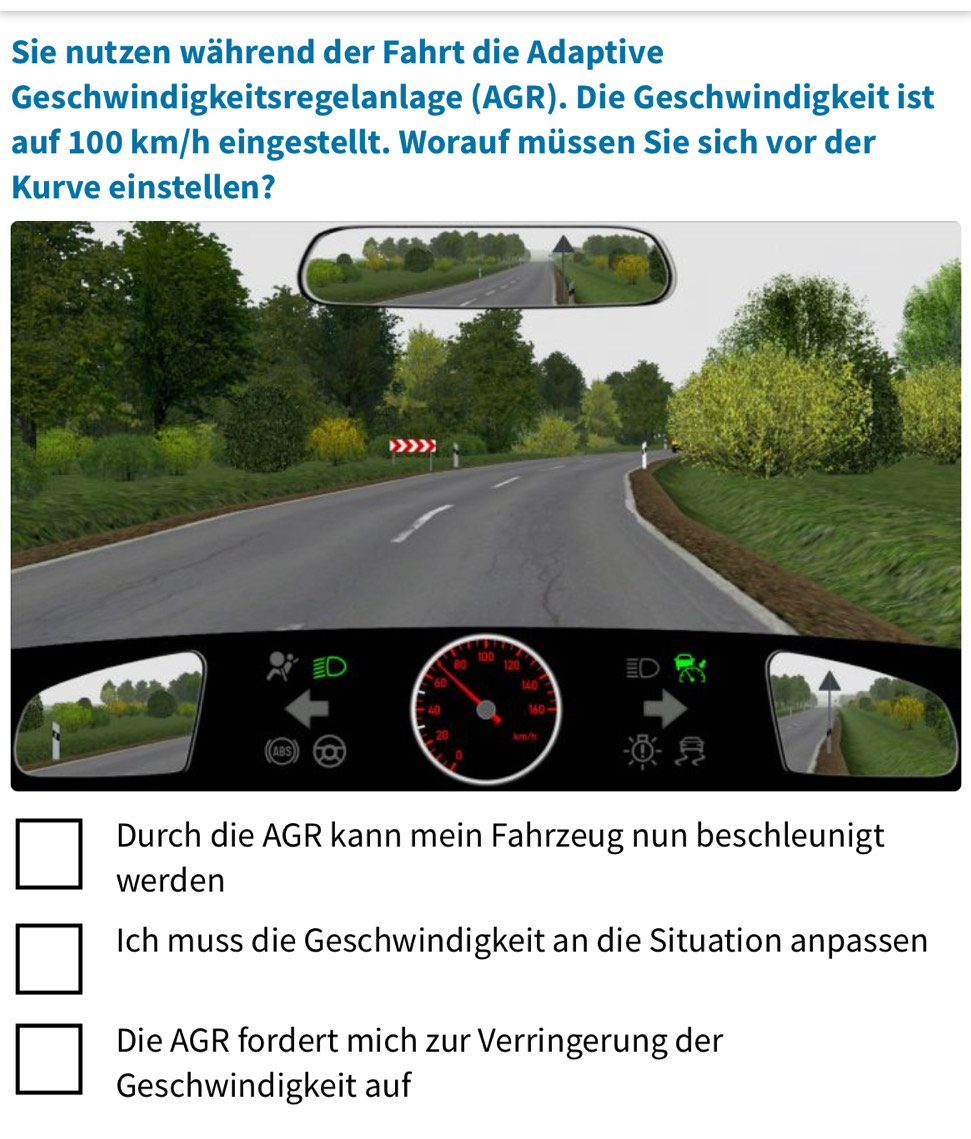 Gelöst:Sie nutzen während der Fahrt die Adaptive ...