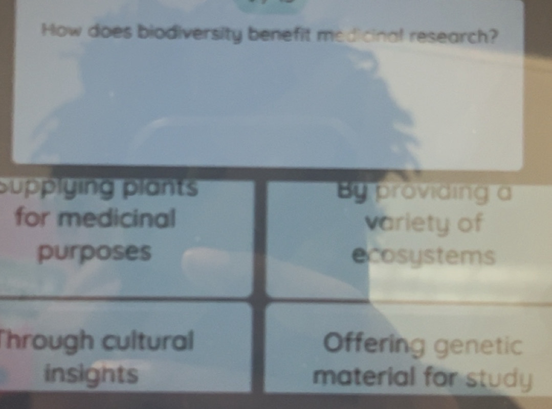 Solved: How does biodiversity benefit medicinal research? Supplying ...
