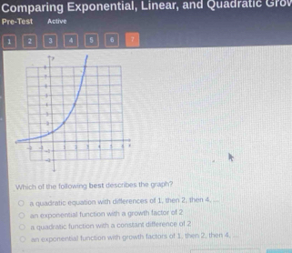 Solved: Comparing Exponential, Linear, and Quadratic Grov Pre-Test ...