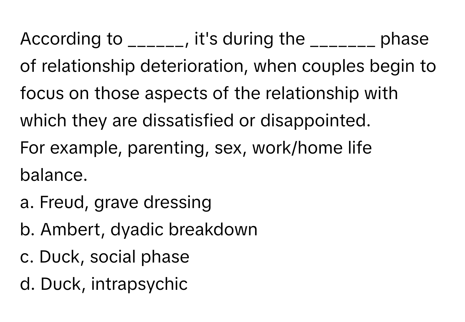 Solved: According to ______, it's during the _______ phase of ...