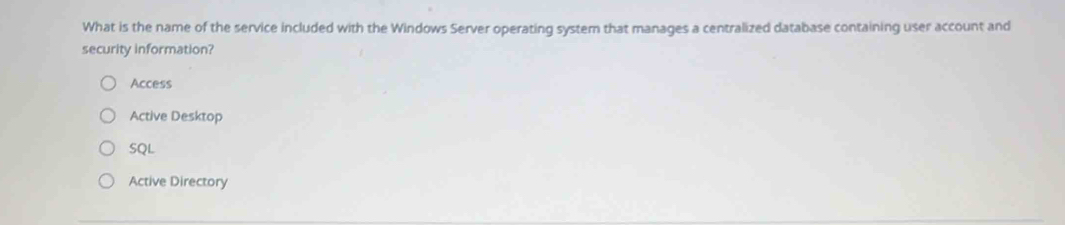 Solved: What is the name of the service included with the Windows ...