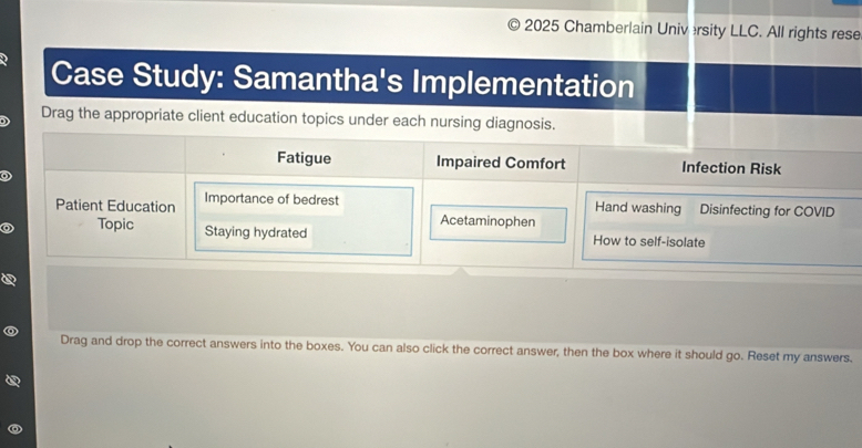 Solved: 2025 Chamberlain University LLC. All rights rese Case Study ...