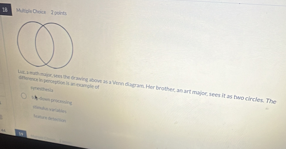 Solved: difference in perception is an example of Luz, a math major ...