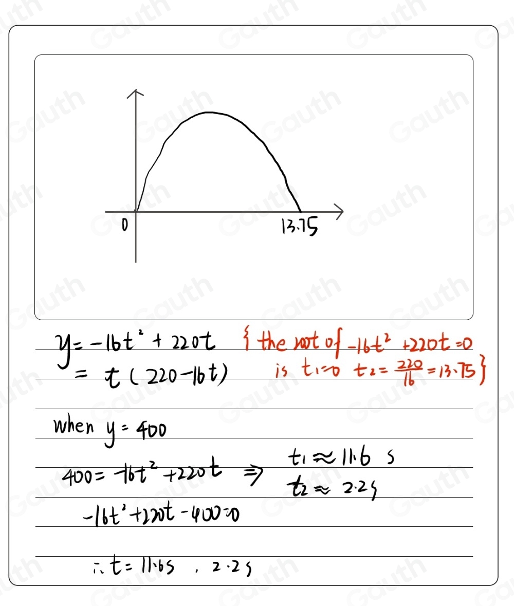 Solved: An arrow is shot vertically upward at a rate of 220 ft/s. Use the projectile formula h ...