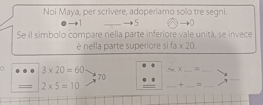Risolto:Noi Maya, per scrivere, adoperiamo solo tre segni. _ 5 0 Se il ...