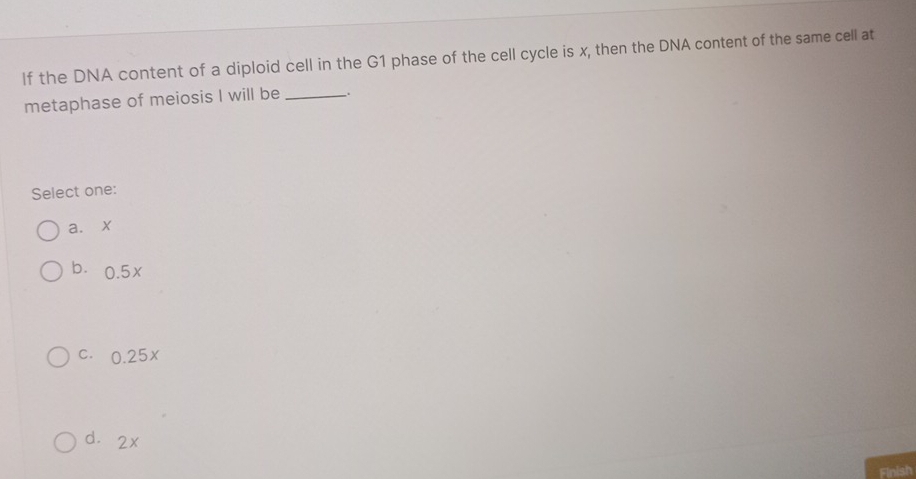 Selesai:If the DNA content of a diploid cell in the G1 phase of the ...