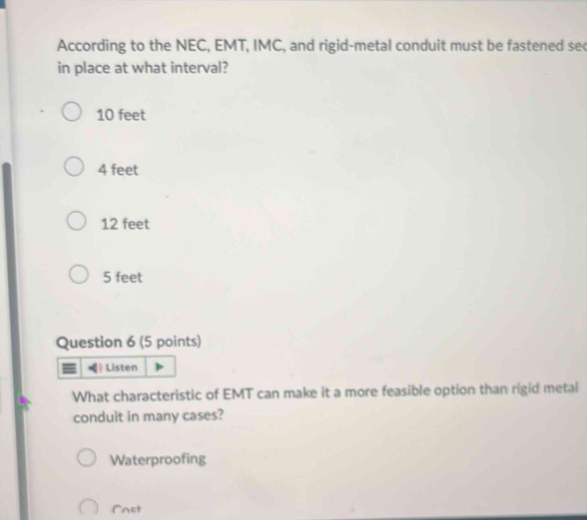 Solved: According to the NEC, EMT, IMC, and rigid-metal conduit must be ...