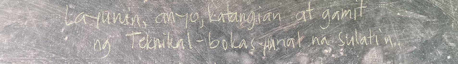 Solved: La janan, an yag katangran at gamit ny Tolohal- bokas janak na ...