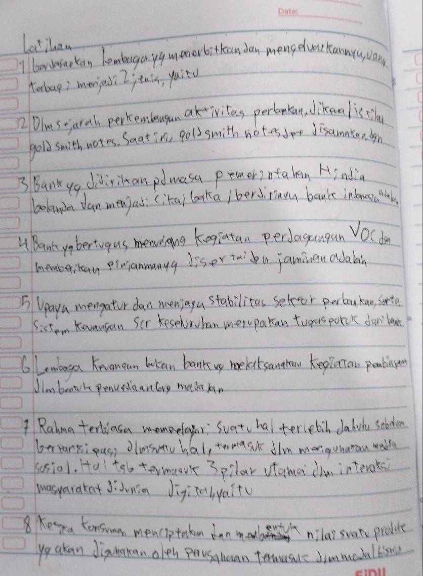 Telah dijawab:Latihan 1 borbaackan lembuga yg monorbitkan dan ...