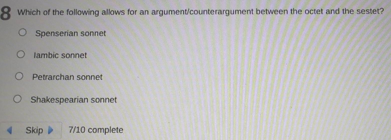 Solved: Which of the following allows for an argument/counterargument ...