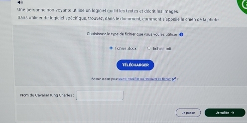 Résolu :Une personne non-voyante utilise un logiciel qui lit les textes ...