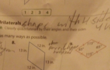 Solved: 1 2 3 4 Irilaterals h Classily quadrilaterals by their angles ...