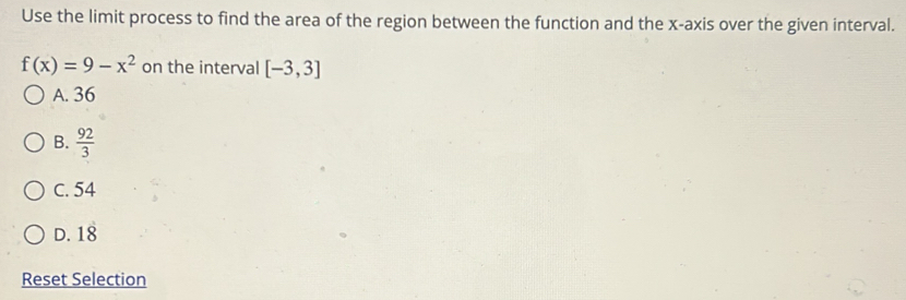 Solved: Use the limit process to find the area of the region between ...