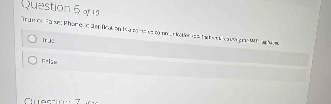 Solved: True or False: Phonetic clarification is a complex ...