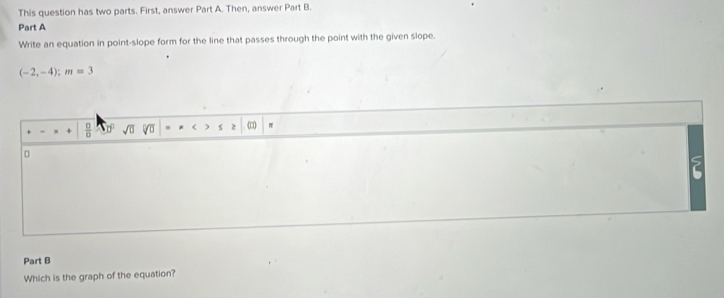 Solved: This question has two parts. First, answer Part A. Then, answer ...