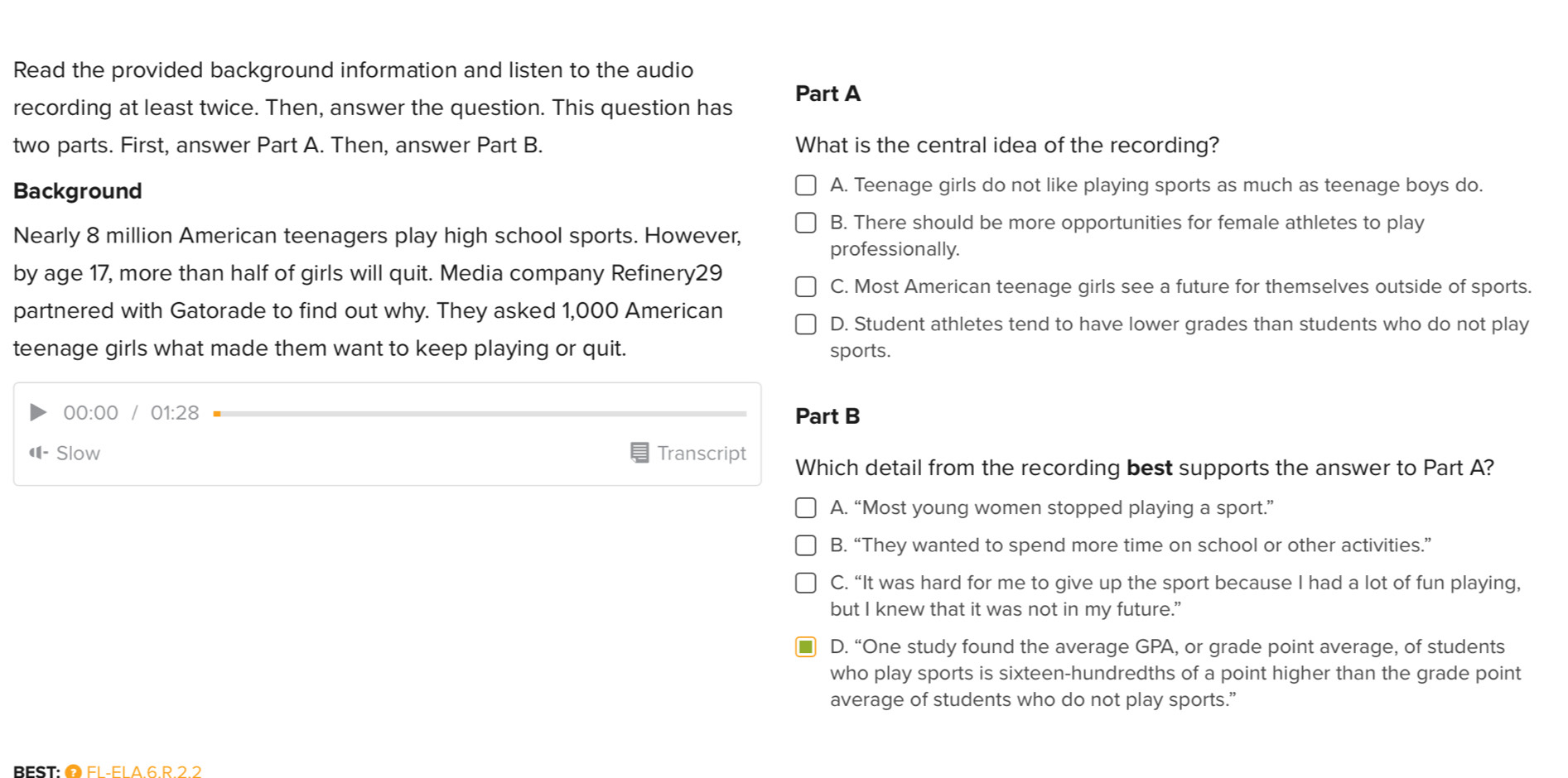 Solved: Read the provided background information and listen to the ...