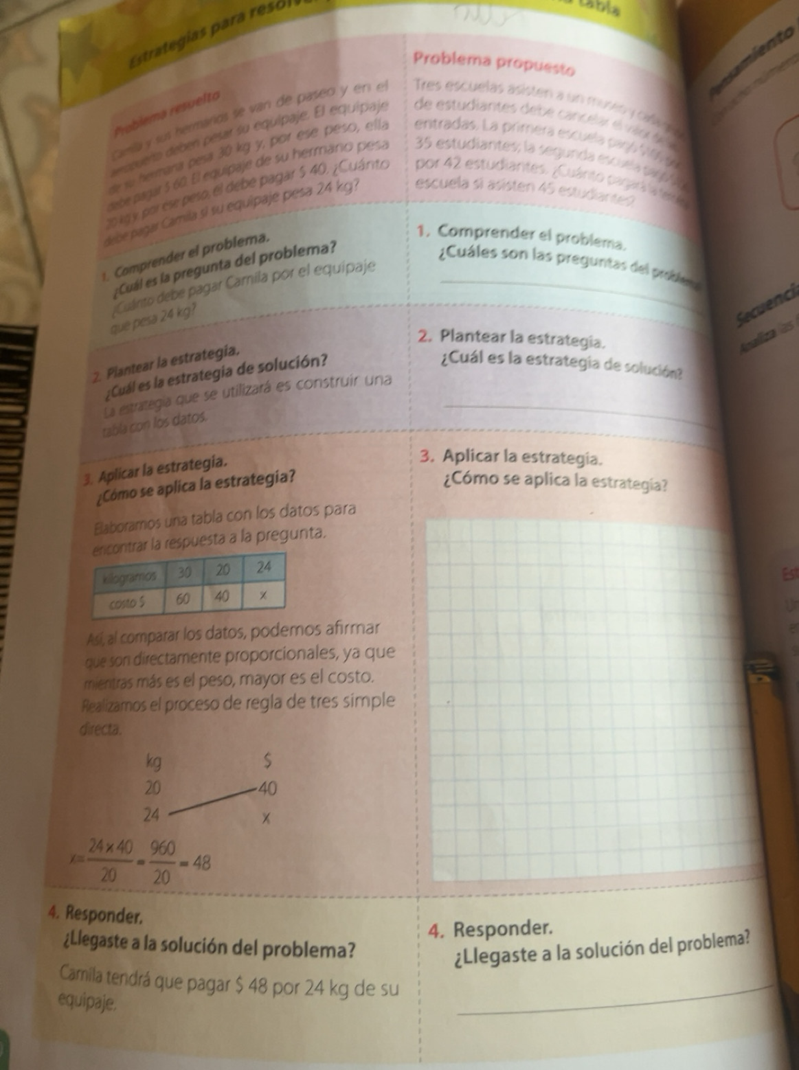 Resuelto:strategias para re tabla iento Problema propuesto Problema ...