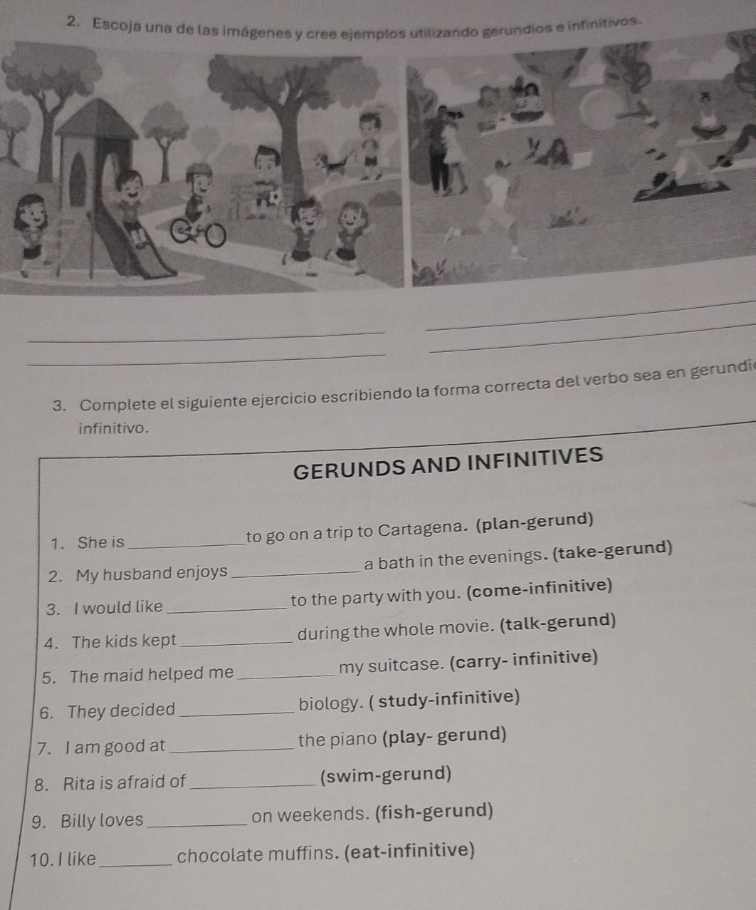 Resuelto:Escoja una de las imágenes y cree ejemplos utilizando ...
