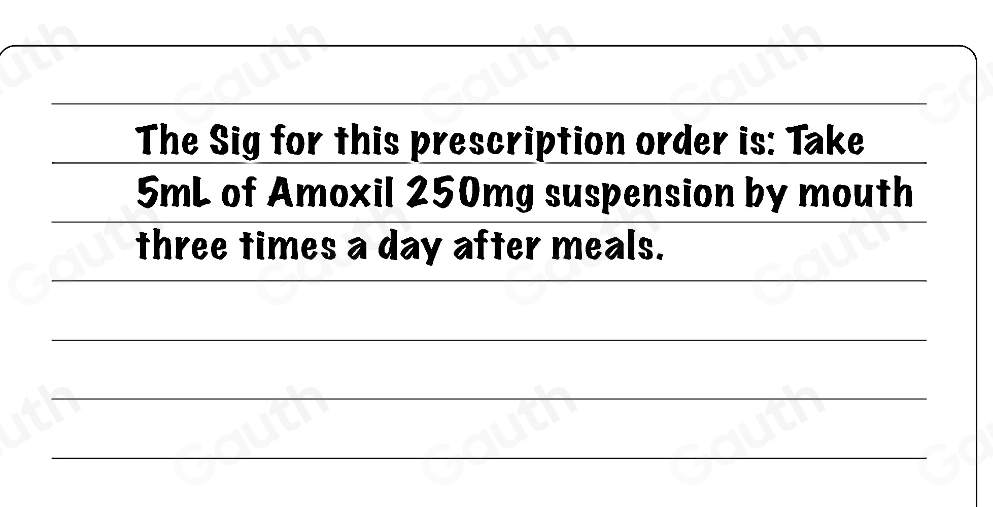 Solved: Transcribe the directions (Signa/Sig) for this prescription ...