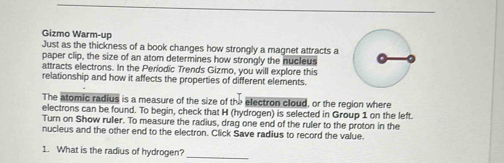 Solved: Gizmo Warm-up Just as the thickness of a book changes how ...