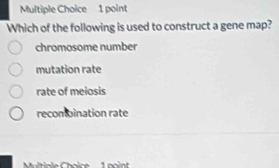 Solved: Which of the following is used to construct a gene map ...