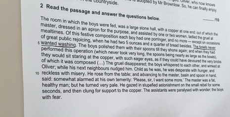 Risolto:the countryside. I soupled by Mr Brownlow. So, he can finally ...