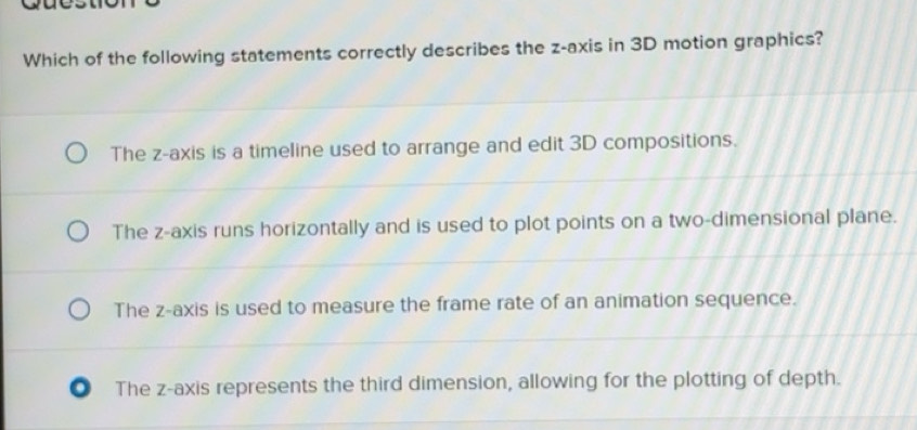 Solved: Which of the following statements correctly describes the z ...