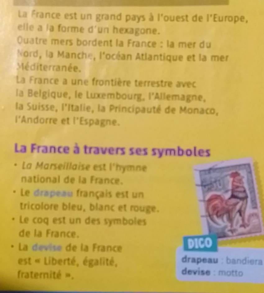 Risolto:La France est un grand pays à l'ouest de l'Europe, elle a la ...