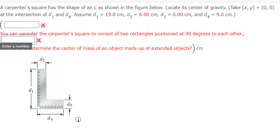 Solved: A carpenter's square has the shape of an L as shown in the ...