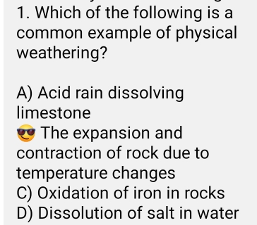 Solved: Which of the following is a common example of physical ...
