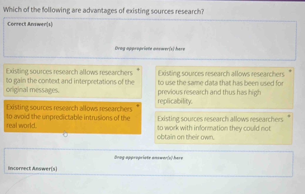 Solved: Which of the following are advantages of existing sources ...