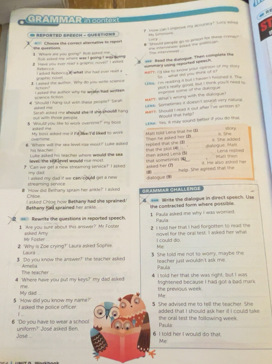 Risolto:GRAMMAR in context 7 'How can I improve my accuracy?' Lucy ...