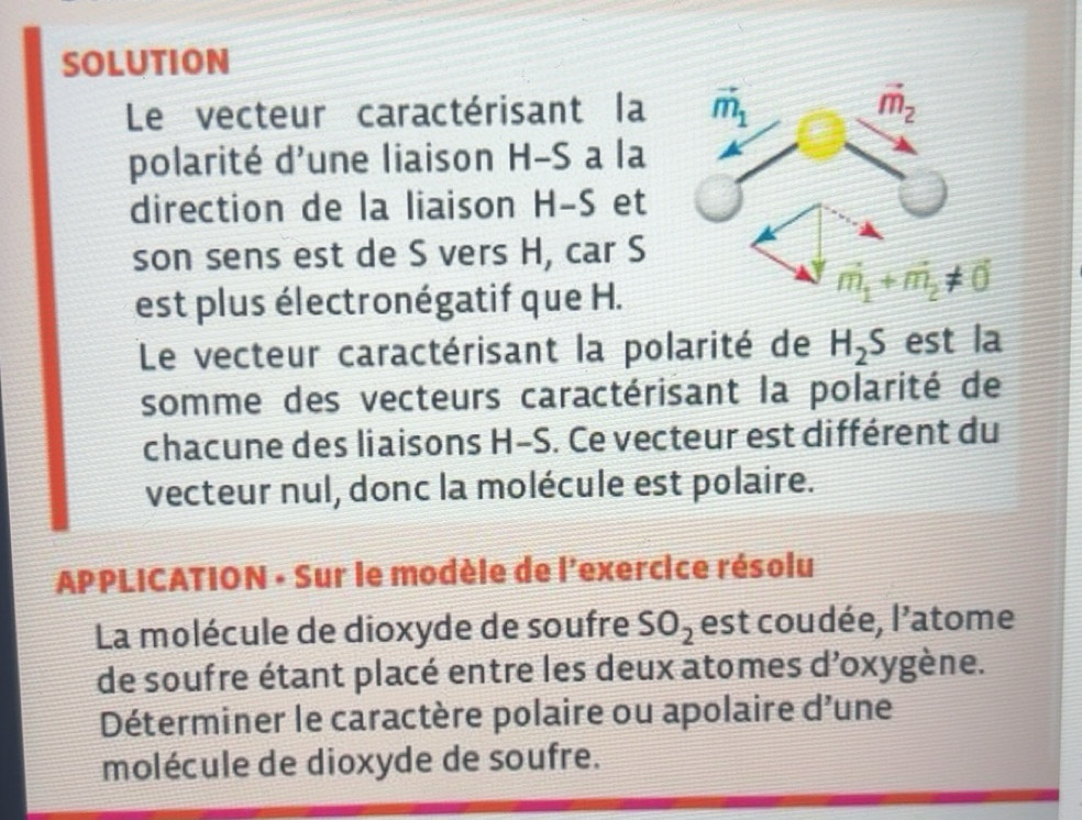 Résolu :SOLUTION Le vecteur caractérisant la vector m_1 vector m_2 ...