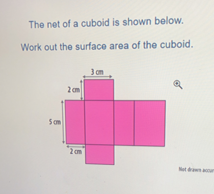 Solved: The net of a cuboid is shown below. Work out the surface area ...
