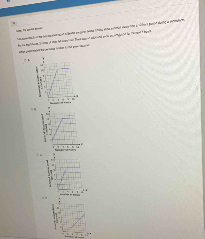 Solved: Select the correct answer. Two sentences from the daily weather ...