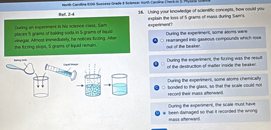 Solved: North Carolina EOG Success Grade 8 Science: North Carolina ...