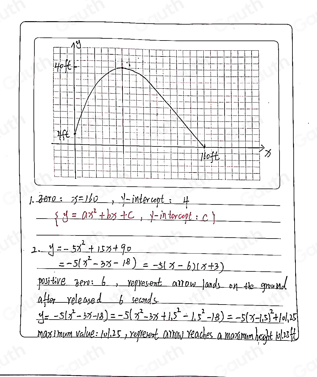 Solved: When an archer shoots an arrow, the arrow follows a parabolic ...