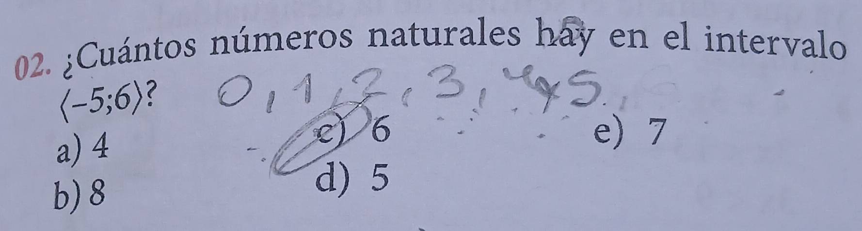 Resuelto:¿Cuántos números naturales hay en el intervalo langle -5 ...
