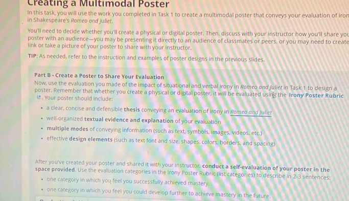 Solved: Creating a Multimodal Poster In this task, you will use the ...