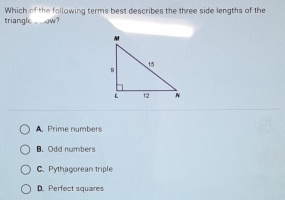 Solved: Which of the following terms best describes the three side ...