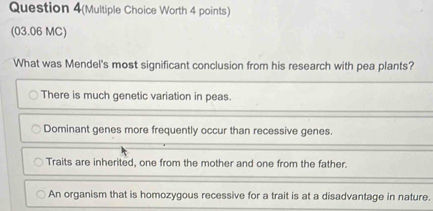 Solved: Question 4(Multiple Choice Worth 4 points) (03.06 MC) What was ...