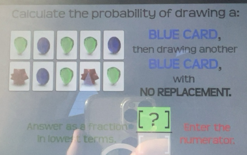 Resuelto:Calculate the probability of drawing a: BLUE CARD, then ...