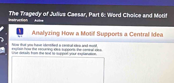 Solved: The Tragedy of Julius Caesar, Part 6: Word Choice and Motif ...