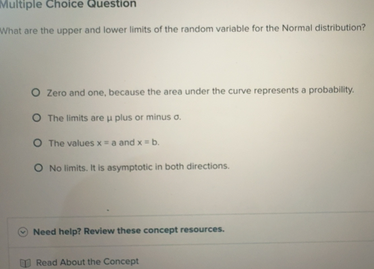 Solved: Question What are the upper and lower limits of the random ...
