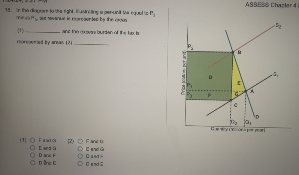 Solved: ASSESS Chapter 4 15. In the diagram to the right, illustrating ...