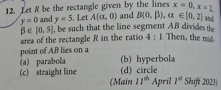 Solved: Let R be the rectangle given by the lines x=0, x=2, y=0 and y=5 ...