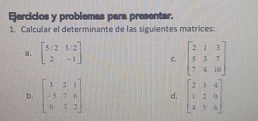 Resuelto:Ejercicios y problemas para presentar. 1. Calcular el ...