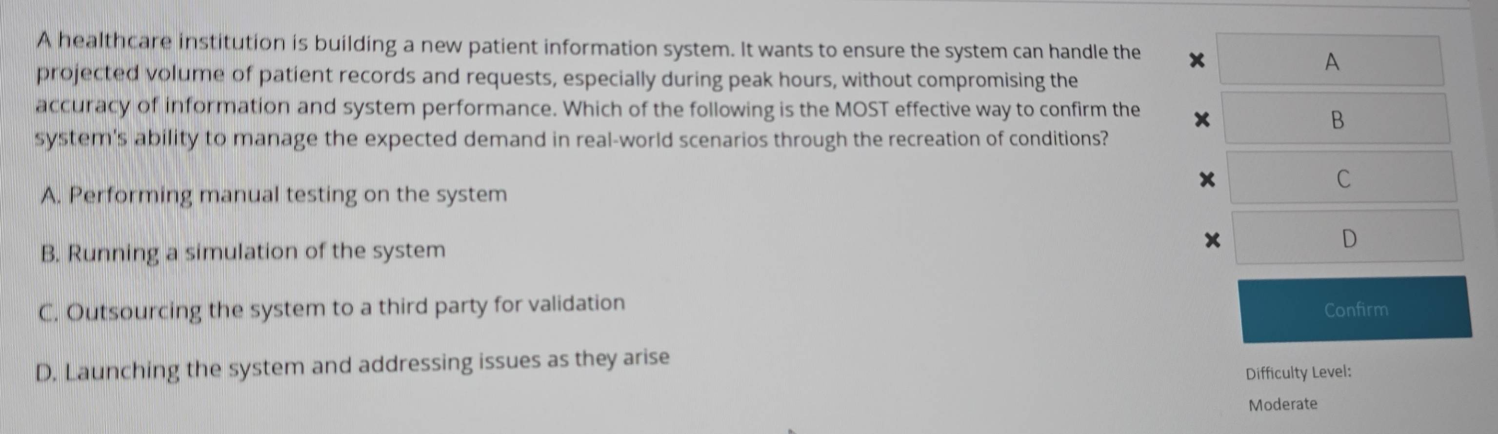 Solved: A healthcare institution is building a new patient information ...